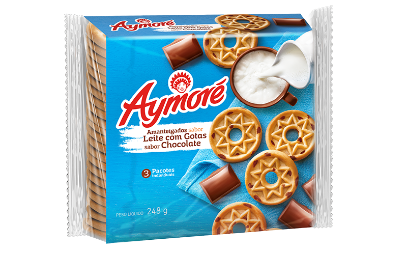 AYMORÉ AMENTEIGADO LEITE COM GOTAS DE CHOCOLATE 248g - arcor.com.br